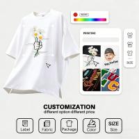 China Custom OEM/ODM 2026 Spring Summer New Heavyweight Firefly Glow Knitted Breathable Sporty Blank Digital Print T-shirt 100% Cotton for sale
