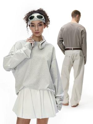 China Customized Oversized Sporty Sorona Stretch Long-sleeved Solid T-shirt Spring Summer 2026 American Street Style 260G Heavyweight for sale