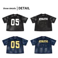 China Customized Regular Woven 100% Polyester Breathable Quick Dry Oversized Fit Printed Blank Letter Men's Casual Sport T-shirt for sale