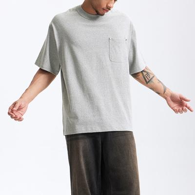 China Blank Design Oversized Men's T-Shirt 100% Cotton Casual Loose Fit Crew Neck Breathable Short Sleeve Tee Streetwear Basic Top for sale