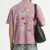 China 2026 Original Streetwear Men's T-Shirt Snowflake Print Rock Climbing Short Sleeve Puff Printed Polyester/Cotton Nonwoven Loose for sale