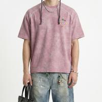 China 2026 Original Streetwear Men's T-Shirt Snowflake Print Rock Climbing Short Sleeve Puff Printed Polyester/Cotton Nonwoven Loose for sale