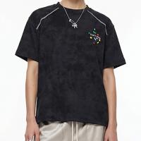 China 2026 Original Streetwear Men's T-Shirt Snowflake Print Rock Climbing Short Sleeve Puff Printed Polyester/Cotton Nonwoven Loose for sale