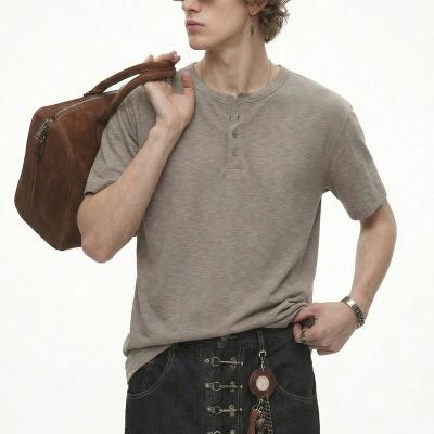 China Customizable O-Neck Short Sleeve Knitted Sporty Casual Regular Fit Solid Color T-shirt New Arrival Spring/Summer 2026 for sale