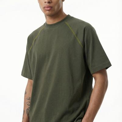 China Custom Men's 220g Stretch Vintage Jersey Blank Sports T-shirt 70% Cotton 30% Polyester Quick-Dry Breathable New Spring/Summer for sale