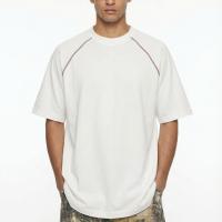 China Custom Men's 220g Stretch Vintage Jersey Blank Sports T-shirt 70% Cotton 30% Polyester Quick-Dry Breathable New Spring/Summer for sale