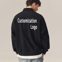 China Men's 100% Pure Cotton Thick Oversized French for Polo Shirt Soft Stand Collar Customized Logo Casual Street Style Button Winter for sale
