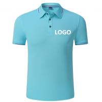 China Men's High-End 100% Cotton for Polo Shirt Trendy Summer Short Sleeved Lapel Color Blocked Collar Embroidered Work T-shirt for sale