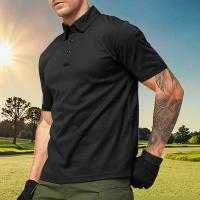 China 100% Polyester Men's Summer Golf T-Shirt Quick Dry Custom Logo Solid Print Size Colored Knitted for Polo Shirt for sale