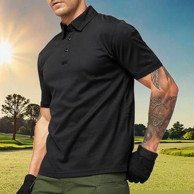 China 100% Polyester Men's Summer Golf T-Shirt Quick Dry Custom Logo Solid Print Size Colored Knitted for Polo Shirt for sale