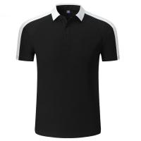 China Custom Logo Solid T-Shirt XL Size Short-Sleeved for Polo for Work 100% Polyester Plain Dyed Knitted Corporate Cultural Clothing for sale