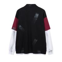 China 2025 Trendy Men's Long Sleeve Polo - Plaid Collar/Sleeve Contrast Embroidery Logo Fashion Streetwear Top for sale