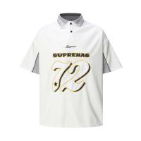 China Support Custom Embroidery Digital Pattern Oversized Sports Short-sleeved for Shirt Made 100% Polyester Fiber Breathable Quick for sale