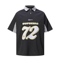 China Support Custom Embroidery Digital Pattern Oversized Sports Short-sleeved for Shirt Made 100% Polyester Fiber Breathable Quick for sale