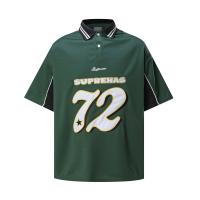 China Support Custom Embroidery Digital Pattern Oversized Sports Short-sleeved for Shirt Made 100% Polyester Fiber Breathable Quick for sale