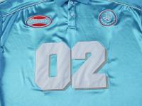 China Custom 100% Polyester Woven ODM Baseball Short Sleeve Sky Blue Embroidered Breathable Reflective Hip Hop Street Dance T-shirt for sale