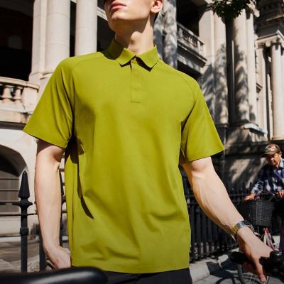 China Customizable Sporty Blank Men's Solid Mint Knitted Short-Sleeve Shirt Quick Dry Breathable New Arrival Spring/Summer 2026 for sale