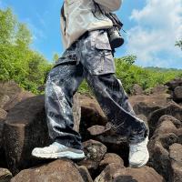 China Ready-to-Ship Lightweight Canvas Men's Outdoor Waterproof Quick-Dry Shell Pants Loose Straight-Leg Cargo Casual Long for sale
