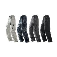 China Ready-to-Ship Lightweight Canvas Men's Outdoor Waterproof Quick-Dry Shell Pants Loose Straight-Leg Cargo Casual Long for sale