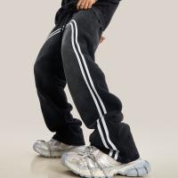 China Men's Heavyweight Canvas Mid Sweatpants Breathable Waterproof Elastic Korean Style Washed Comfortable Loose Fit for Casual Daily for sale