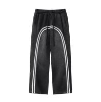 China Men's Heavyweight Canvas Mid Sweatpants Breathable Waterproof Elastic Korean Style Washed Comfortable Loose Fit for Casual Daily for sale