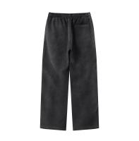 China Men's Heavyweight Canvas Mid Sweatpants Breathable Waterproof Elastic Korean Style Washed Comfortable Loose Fit for Casual Daily for sale