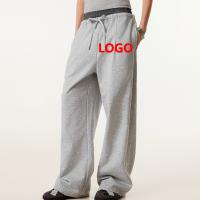 China 100% Cotton Men's Straight Sweatpants Autumn Pants Soft Breathable Fabric Quick Dry Loose Fit Casual Daily Outdoor Wear for sale