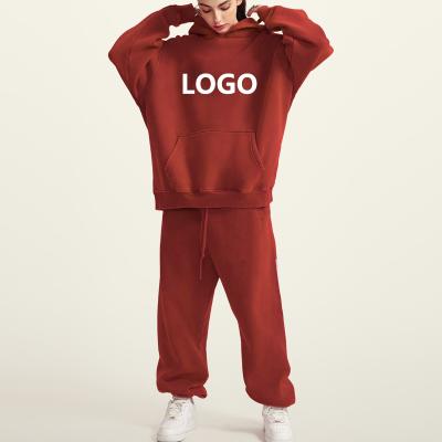 China Customizable Men's Vintage Hooded Sportswear Set Breathable 100% Cotton Knitted Fabric Casual Long Sleeve Warm Pullover Autumn for sale