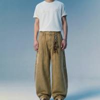 China 2026 New Arrival Streetwear Retro Loose Wide Leg Balloon Cargo Pants Custom 100% Cotton Canvas Casual Cool Sensation for sale