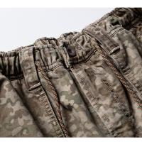China Custom Logo Sweatpants Canvas 100% Cotton Windproof Breathable Cargo Pants Men Loose Wide Leg Tactical Elastic Waist Workwear for sale