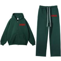 China High Quality 100% Cotton Oversized Jogging Tracksuit Custom Logo Solid Heavyweight Streetwear Hoodies Sweatpants Sets Vintage for sale