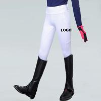 China Custom OEM Women Four Seasons High Elastic Silicone Grip Equestrian Training Horse Riding Breeches for sale