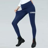 China Custom OEM Women Four Seasons High Elastic Silicone Grip Equestrian Training Horse Riding Breeches for sale