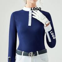 China Women Equestrian Long Sleeve T Shirt Spring Summer Breathable Horse Riding Top Custom OEM Equestrian Apparel for sale