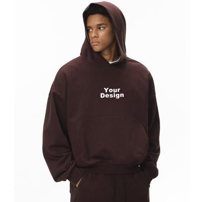 China Boxy Cropped Hoodie, 380G Loose Fit Men’s Long Sleeve Hooded Sweatshirt with Pockets | OEM & ODM Supported, Custom Logo, Fabric & Color Available for sale