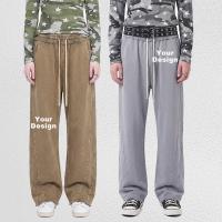 China 380g 100% Cotton Vintage Wax Washed Distressed Spliced Wide Leg Sweatpants | OEM ODM, Custom Logo/Fabric/Color Code, Flexible MOQ for sale