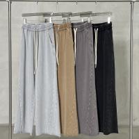 China 380g 100% Cotton Vintage Wax Washed Distressed Spliced Wide Leg Sweatpants | OEM ODM, Custom Logo/Fabric/Color Code, Flexible MOQ for sale