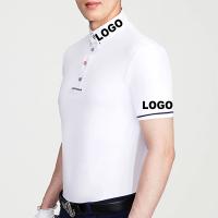 China Men's Summer Thin Equestrian Short Sleeve T-Shirt Custom OEM Horse Riding Rider Apparel for sale
