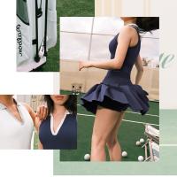 China Women 2-Piece Tennis Outfit, 80% Nylon 20% Spandex Short Sleeve Top & Sports Skort | OEM ODM, Custom Logo/Fabric/Color Code, Flexible MOQ for sale