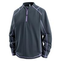 China Half Zip Stand Collar Quick Dry Cycling Long Sleeve Knit Top, Custom OEM ODM Sport Tee for sale