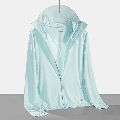 China OEM Custom UPF200+ Ice Silk Couple Sun Protection Jacket Anti-UV Breathable Thin Summer Fishing Sun Coat for sale