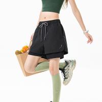 China Women UPF100+ Waterproof 2-in-1 Bubble Grid Running Shorts, Custom OEM ODM Outdoor Sport Short With Storage Pouch for sale
