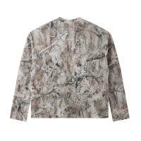China Branch Camo Waffle Long Sleeve Top, Boxy Oversized Functional Shirt with Heat Transfer Tactical Print | OEM ODM Customizable for sale