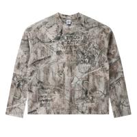 China Branch Camo Waffle Long Sleeve Top, Boxy Oversized Functional Shirt with Heat Transfer Tactical Print | OEM ODM Customizable for sale