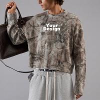 China Branch Camo Waffle Long Sleeve Top, Boxy Oversized Functional Shirt with Heat Transfer Tactical Print | OEM ODM Customizable for sale
