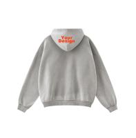 China 360gsm Vintage Letter Graphic Oversized Hoodie, White Ink DTG Print Drop Shoulder Fall Winter Sweatshirt | OEM ODM Customizable for sale