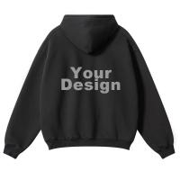 China 345gsm Target Graphic Oversized Hoodie, White Ink DTG Print Funny Niche Street Sweatshirt | OEM ODM Customizable for sale