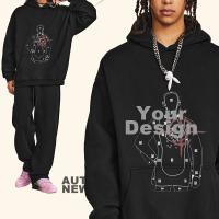 China 345gsm Target Graphic Oversized Hoodie, White Ink DTG Print Funny Niche Street Sweatshirt | OEM ODM Customizable for sale