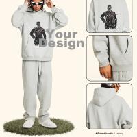 China 345gsm Target Graphic Oversized Hoodie, White Ink DTG Print Funny Niche Street Sweatshirt | OEM ODM Customizable for sale