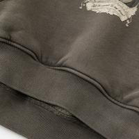 China 400G Vintage Lace Print Cropped Hoodie Women Crop Sweatshirt | OEM ODM Custom Logo, Replaceable Fabric, Multiple Pantone Color Codes, Low MOQ for sale